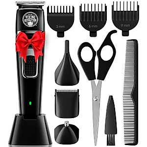 Beard Trimmer for Men - Mens Electric Razor, Hair Clippers for Beard. Adjustable and Portable Beard Grooming Kit for Men.