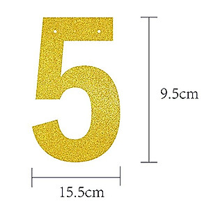 GOER Gold Glitter HAPPY 50TH BIRTHDAY Banner for 50th Birthday Party Decorations