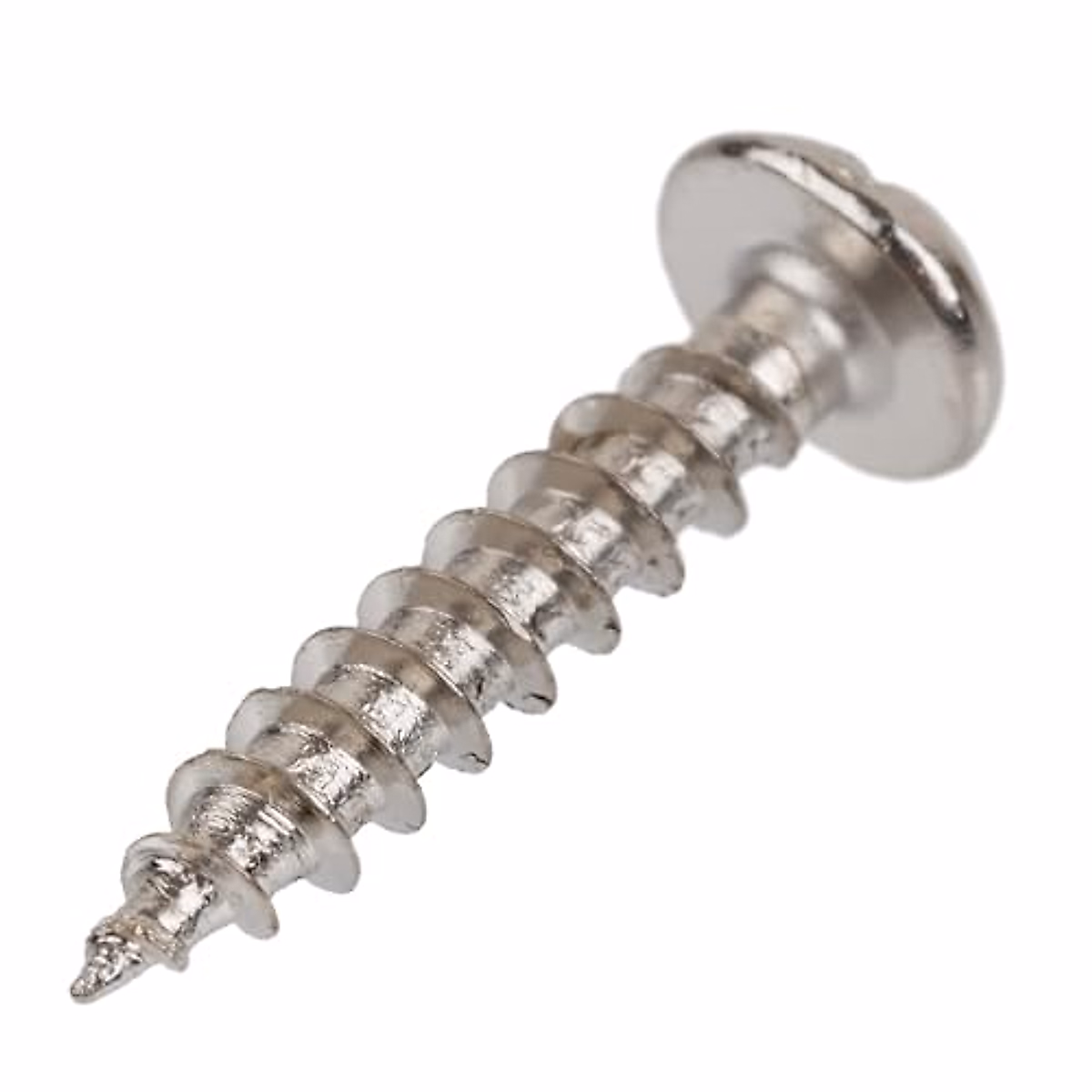 #8 x 3/4" Nickel Plated Round Head Slot Drive Wood Screws | Pack of 100 | Fastener Screws for Cabinets, Woodworking, Antique & Modern Furniture | SC-N834RC (100)