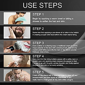 Razor Shaving Kit for Men, Include Safety Razor, Shaving Cream, Pre Shave Oil, Aftershave Balm for Men, Shaving Brush & Bowl, Shaving Apron Bib Gift Sets for him Boyfriend Stocking Fillers (Unscented)