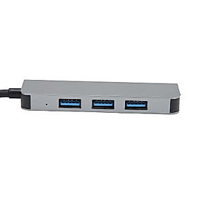 Multi-Port USB Type-C Hub,Mini 4 in 1 Multi Splitter Docking Station for Laptops,3 USB2.0 Ports,1 USB3.0 Port,5Gbps,Connect Mouse/Keyboard/Camera/Card Reader/Disk