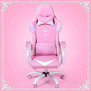 Game Chair Can-Go-to-Computer-Chair Cafe Pink Comfortable Girl Fashion Cute Home Internet