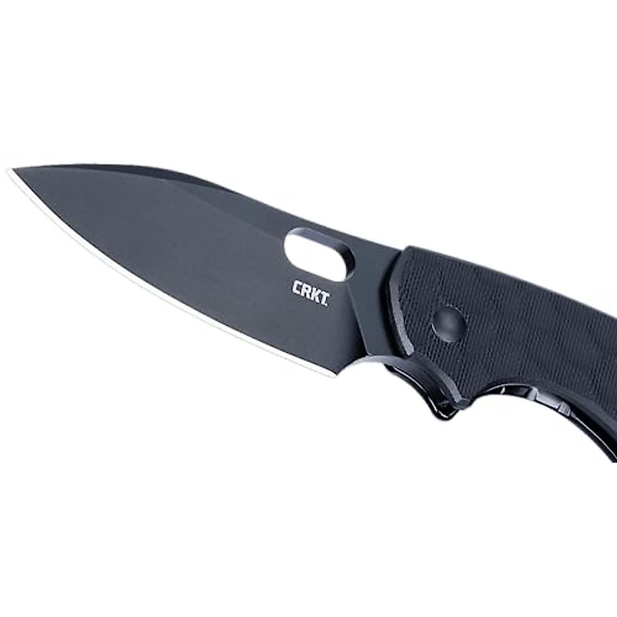 CRKT Pilar III EDC Folding Pocket Knife: Compact Everyday Carry, Black Blade with Finger Choil, Thumb Slot Open, G10 Handle, Reversible Pocket Clip 5317K
