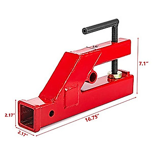 WeiSen Clamp On 2" Trailer Receiver Hitch Quick Release Compatible with Deere Bobcat Tractor Bucket Skid Steer