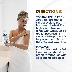 Health and Wisdom Topical Magnesium Oil - Pure Magnesium Oil, Magnesium Oil for Feet, Transdermal Magnesium Oil for Bath, Magnesium Massage Oil, Magnesium Chloride Oil, Magnesium Soak - 128 Fl Oz