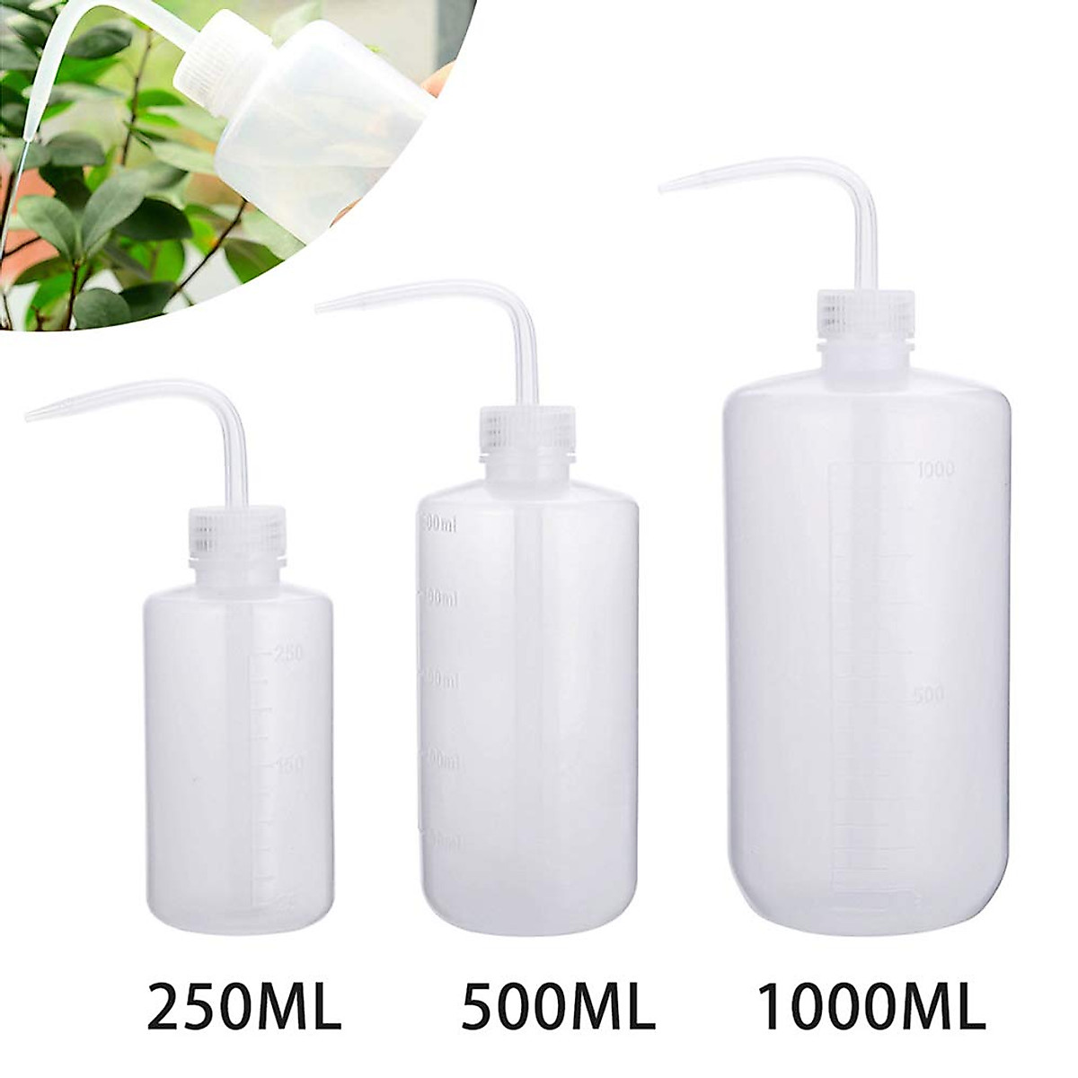 Mayitr Squeeze Bottle Water Dispenser Diffuser - Wash Squirt Bottle, Succulent Watering Can for Indoor Plants Flower Wash Bottle Plastic (1000 ml)