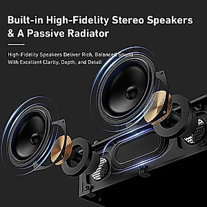 Vertical Automatic Record Player Bluetooth, MYKESONIC Belt Drive Vinyl Turntable, Magnetic AT-3600L Cartridge, Bluetooth in & Out, Hi-Fi Stereo Speakers, Aux in Headphone, RCA Out, Anti-Resonance