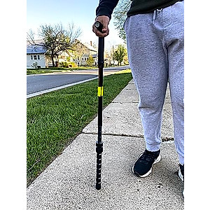 Walking Cane for men & women - Adjustable, heavy duty, 1 Million Volt Stun Device with ultra bright LED Flashlight