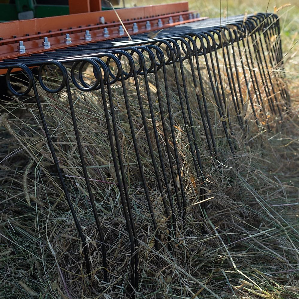 Titan Attachments 3 Point 6 FT Pine Straw Needle Rake, Category 1 Tractors, Coil Spring Tines, Drag-Behind Landscape Rake
