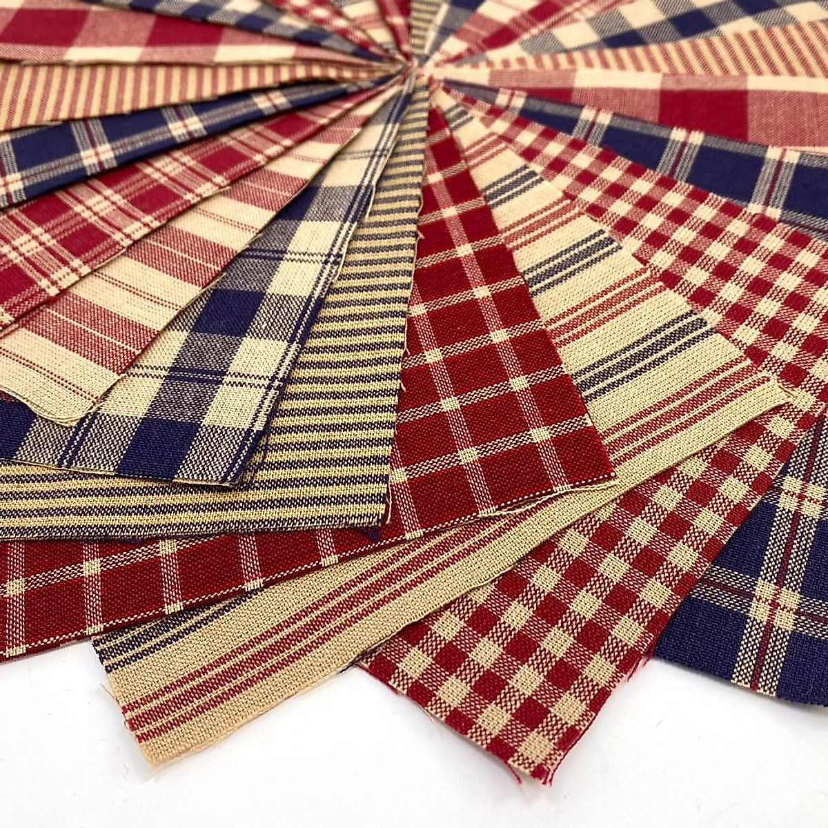 40+ American Heritage Charm Pack Red Blue, 5 inch Precut Cotton Homespun Fabric Squares by JCS