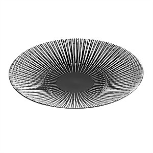 Dinner Plates Set Ceramic Dinner Plate Western Food Chinese Dinner Plate Home Kitchen Restaurant Plate Round Stripe Flat Plate Dessert Fruit Tray Kitchen Salad Bowl ( Color : A , Size : 8.27in )