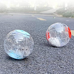 Maxmartt Hamster Running Wheel,Hamster Exercise Ball Plastic Exercise Running Ball Toy Sport Ball for Gerbils Chinchillas Guinea Pigs Animals 3Colors 12cm Diameter(Yellow)