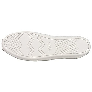 TOMS Women's Alpargata Recycled Cotton Canvas Slip On Sneaker White Recycled Cotton Canvas
