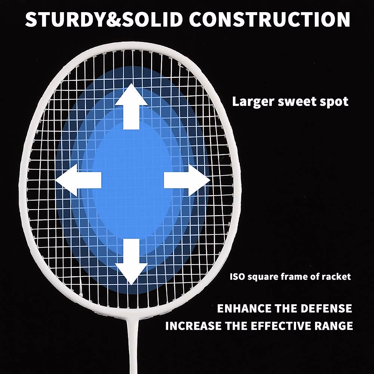 Senston Badminton Racket, Lightweight Badminton Rackets Set with 6 Nylon Shuttlecocks for Outdoor, Backyards, Gym, Pack of 4