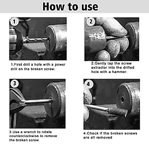 8Pcs Screw Extractor Set, Easy Out Damaged Screw Extractor Kit, Bolt Water Pipe Remover Set, with Storage Case.