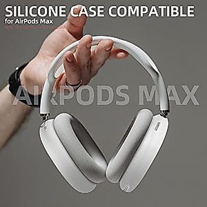 Seltureone Silicone Case Cover for AirPods Max, Anti-Scratch No Yellowing Accessories for AirPods Max, Precise Fit, Scratch-Resistant, Lightweight and Stylish (White)