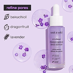 wet n wild Prime Focus Pore Minimizing Facial Serum Primer Makeup Extending | Reduces Pores | Improves Skin Texture | Exfoliates | Retinol Alternative, Hydrating