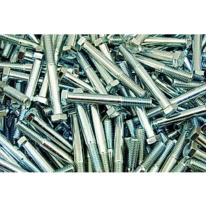 (65) Hex Head 3/8-16 x 3 Grade 5 Bolts Zinc Plated Cap Screws
