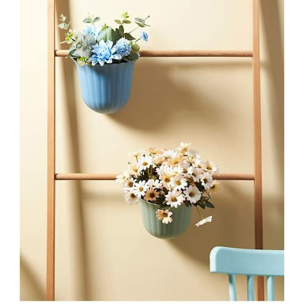 JIBIACB Small Garbage Can Wastebasket,Compost Bin Indoor Kitchen,Wall Mounted for Cabinet Door Hanging Garbage Bin (White)