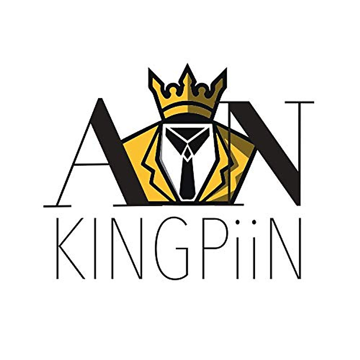 A N KINGPiiN Lapel Pin for Men Bee with Hanging Chain Brooch Suit Stud, Shirt Studs Men's Accessories (Gold)
