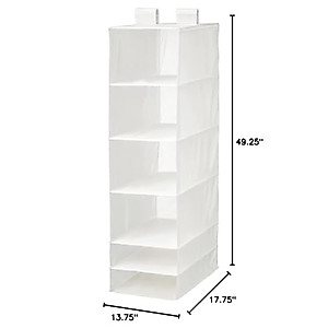 SKUBB Organizer with 6 Compartments, White 13 ¾x17 ¾x49 ¼ Inches Fits Pax Wardrobe Frames, 22⅞ Inches Deep
