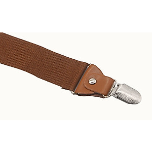 Cedrainy Adjustable Elastic Suspenders for Men's and Women's with X Back Suspenders for Casual & Formal(Coffe)