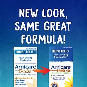 Boiron Arnicare Bruise Gel for Relief of Bruise Pain, Muscle Swelling, Soreness, and Discoloration - Non-greasy and Fragrance-Free - 1.5 Ounce (Pack of 2)