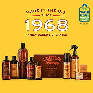 Leather Honey Leather Cleaner The Best Leather Cleaner for Vinyl and Leather Apparel, Furniture, Auto Interior, Shoes and Accessories. Does Not Require Dilution. Ready to Use, 8 Ounce Bottle!