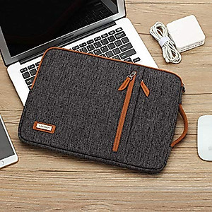 LONMEN 17.3 Inch Laptop Sleeve Case Water Resistant Notebook Bag with Handle for 17.3" computer/Lenovo ideapad 320/Dell Inspiron 17 5000/HP Pavilion/MSI GS73VR Stealth Pro/Acer/ASUS/Toshiba, Dark Gray