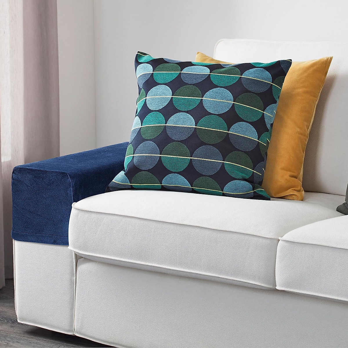 Soft Stretch Plush Armrest Covers, Stretch Armrest Covers for Chairs Sofas, Couch Arm Covers, Furniture Protector Armchair Slipcovers for Recliner, Set of 2