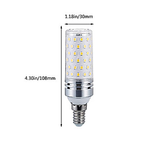 MaoTopCom E12 LED Bulbs 4000K, 15W E12 Candelabra Light 150 Watt Equivalent Natural White 1500 Lumen Decorative Candle Base Chandelier Bulbs, Non-Dimmable, AC 85-265V