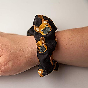 Happie Hare Scrunchies - Cotton Rounds Elastic Hair Bands - Scrunchy Hair Ties - Girls Hair Accessories - Gifts for Women (4 Pack, Fenchie Scrunchie)