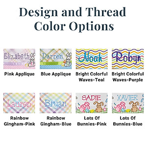 Let's Make Memories Personalized Easter Basket - Create Your Own - Wicker Basket - Embroidered Liner - Large - Blue Bunny Applique