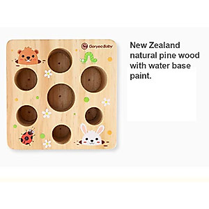 Ancaixin Montessori Toys for Babies 6-12 Months, Wooden Toys for 1 Year Old Boys and Girls, Educational Carrot Harvest Toy for Toddlers, Shape Sorting Matching Puzzle, Developmental Birthday Gifts