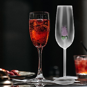 IMIKEYA Rose Wine Glass: 1PCS Cocktail Cup Crystal Flute Wine Goblet Rose Cup Red Wine Goblet Red Wine Glass for Party Dinner Wedding Birthday Christmas Festival Wine Cocktail Glass