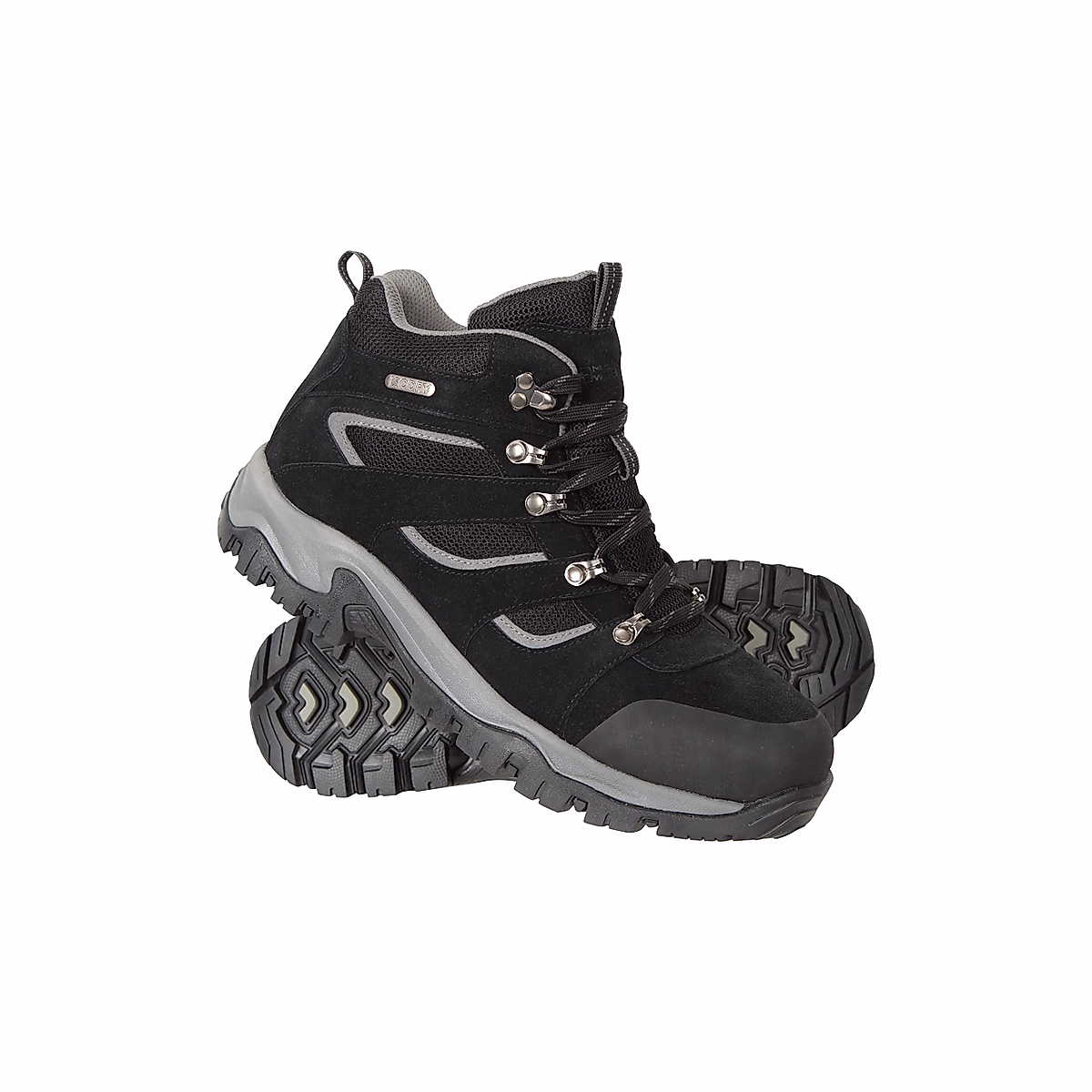 Mountain Warehouse Voyage Mens Waterproof Walking Mid-Boots Jet Black 14 M US Men