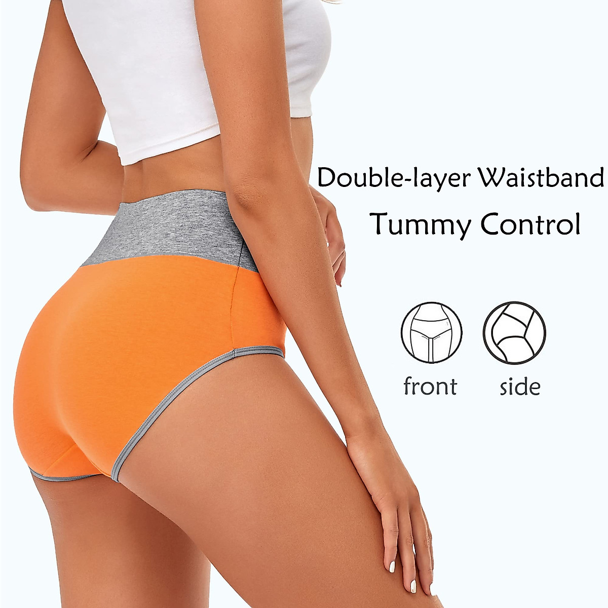 CULAYII Women's High Waisted Underwear Breathable Cotton Briefs Ladies Panties for Women Pack Regular & Plus Size Pregnancy Underwear for Women C Section Underwear My Orders Placed