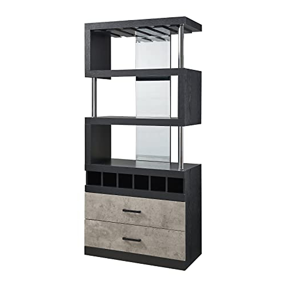 Home Source Jill Zarin Contemporary Bar Cabinet Black