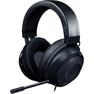 Razer Kraken - Cross-Platform Wired Gaming Headset (Custom Tuned 50mm Drivers, Unidirectional Microphone, 3.5mm Cable with in-line Controls, Cross Platform Compatible) Black