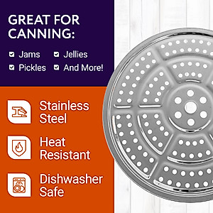 Impresa Products 2-Pack Pressure Canner Rack / Canning Rack for Pressure Cooker - Stainless Steel - Compatible with Presto, All American Pressure Canner and More, 11-Inch (28cm)
