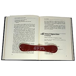 BookBone (TM) - Made in The USA - The Original Weighted Rubber Bookmark - Printed with - Quick Kitchen Equivalents - Holds Books Open