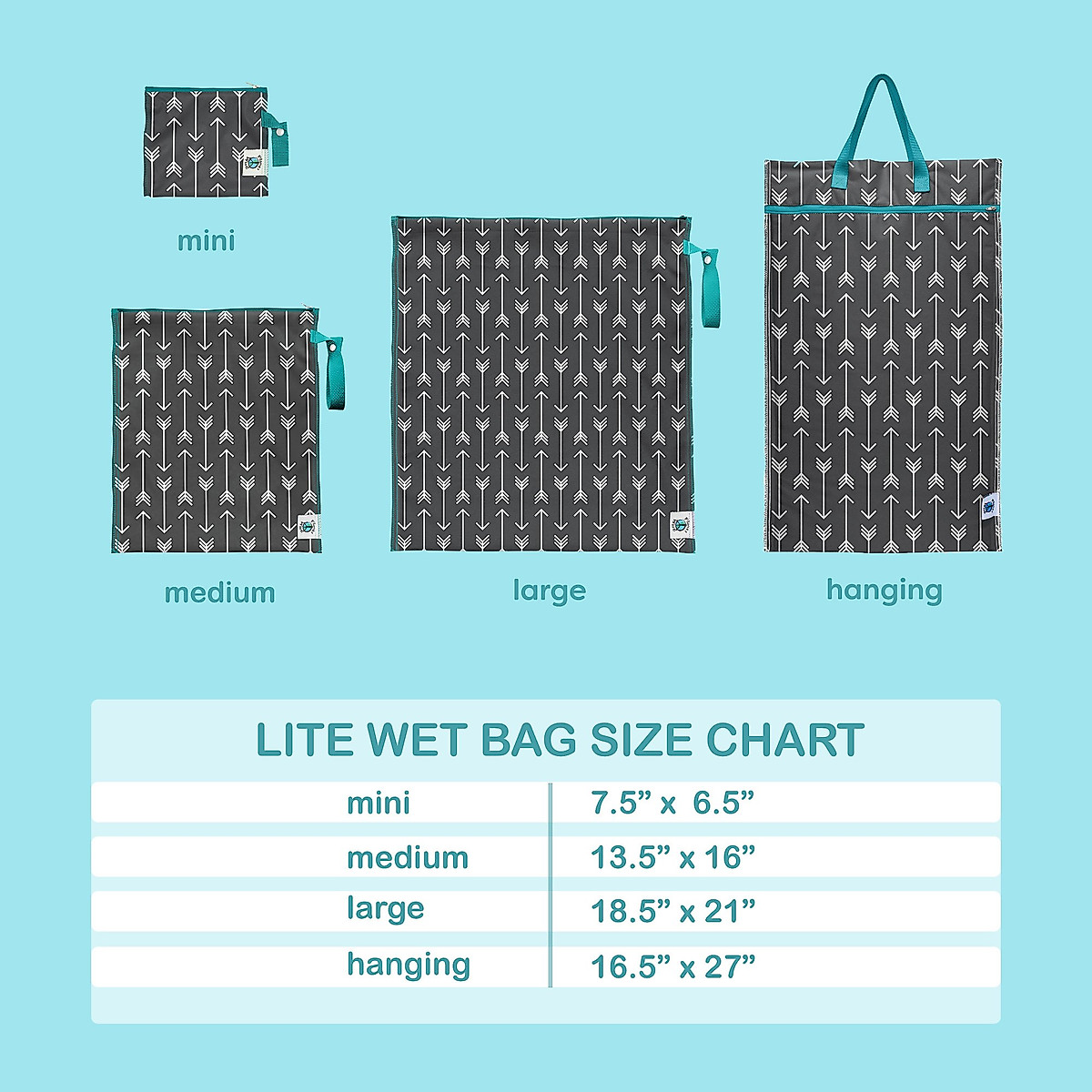 Planet Wise Lite Hanging Wet Bag, This Little Piggy