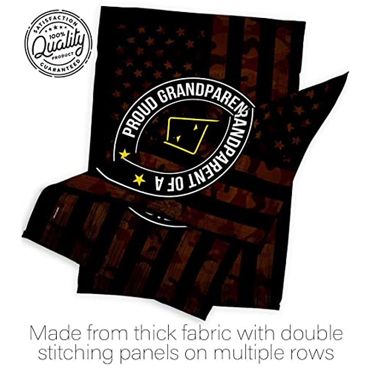 US MILITARY Army Proud Grandparent Soldier Armed Forces Double-Sided Lawn Decoration Gift House Garden Yard Banner United State American Military Veteran, 12" x 18.5 Made in USA