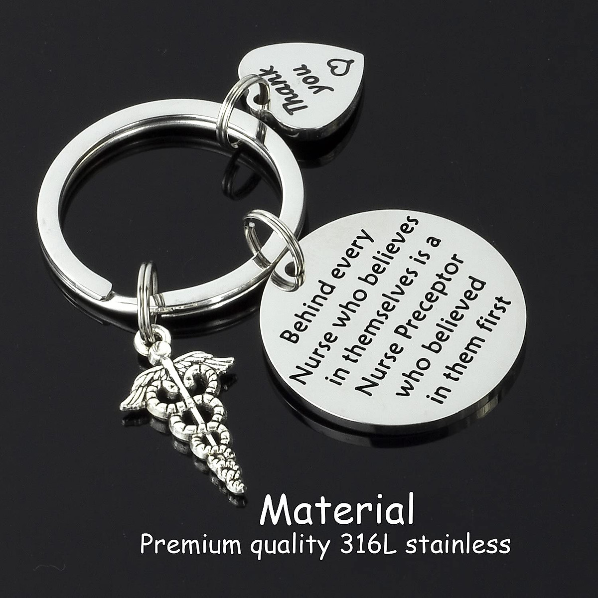 Hutimy Nurse Instructor Gift Keychains Nurse Preceptor Thank You Jewelry Nursing Instructor Appreciation Gifts Nursing Preceptor Keychain