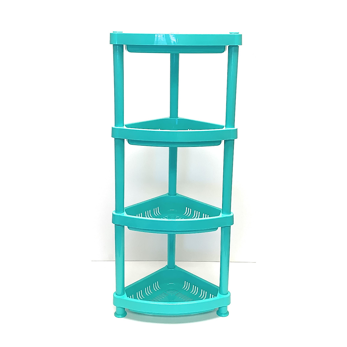 Mintra Home Light Duty Plastic Storage Racks (Triangular Rack, Teal)