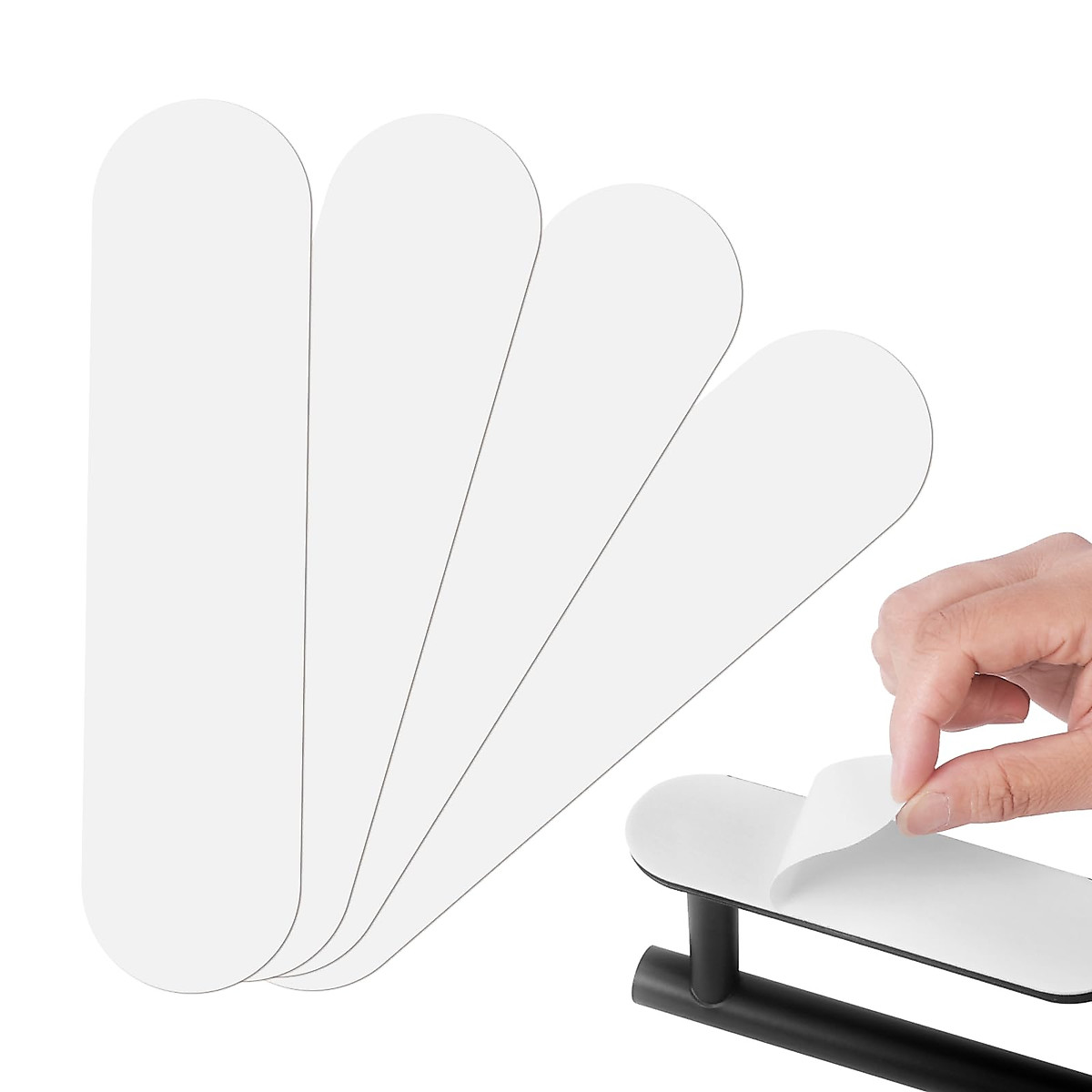 UXIETIN Paper Towel Holder Adhesive,Strong Viscous Wall Mout Paper Towel Holder Under Cabinet Adhesive Strip Replacement,4PCS