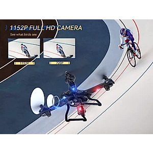 UranHub Drone with Camera for Adults HD 2K Live Video Drone for Beginners and Kids w/Gesture Control, Voice Control, Altitude Hold, Headless Mode, 2 Batteries, Compatible with VR Glasses