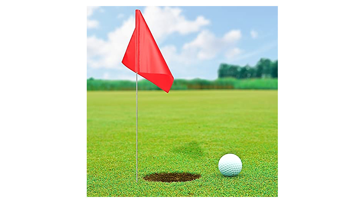 50 Pack Red PVC Yard Flags for Lawn & Garden Marking | IKAYAS