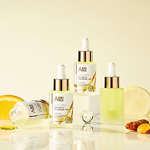 ANAI RUI Squalane Vitamin C Turmeric Facial Oil Moisturizer for Face, Hydrates, Firms Skin, 1fl.Oz.