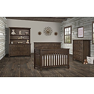 Dream On Me Evolur Santa Fe 5 in 1 Convertible Crib,greenguard Gold in Antique Brown